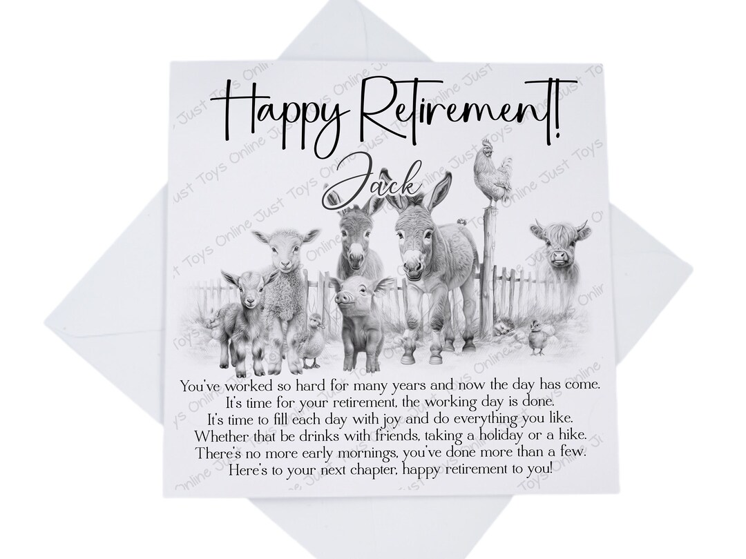 Happy Retirement Card, Personalised Retirement Card With Poem Verse, on ...