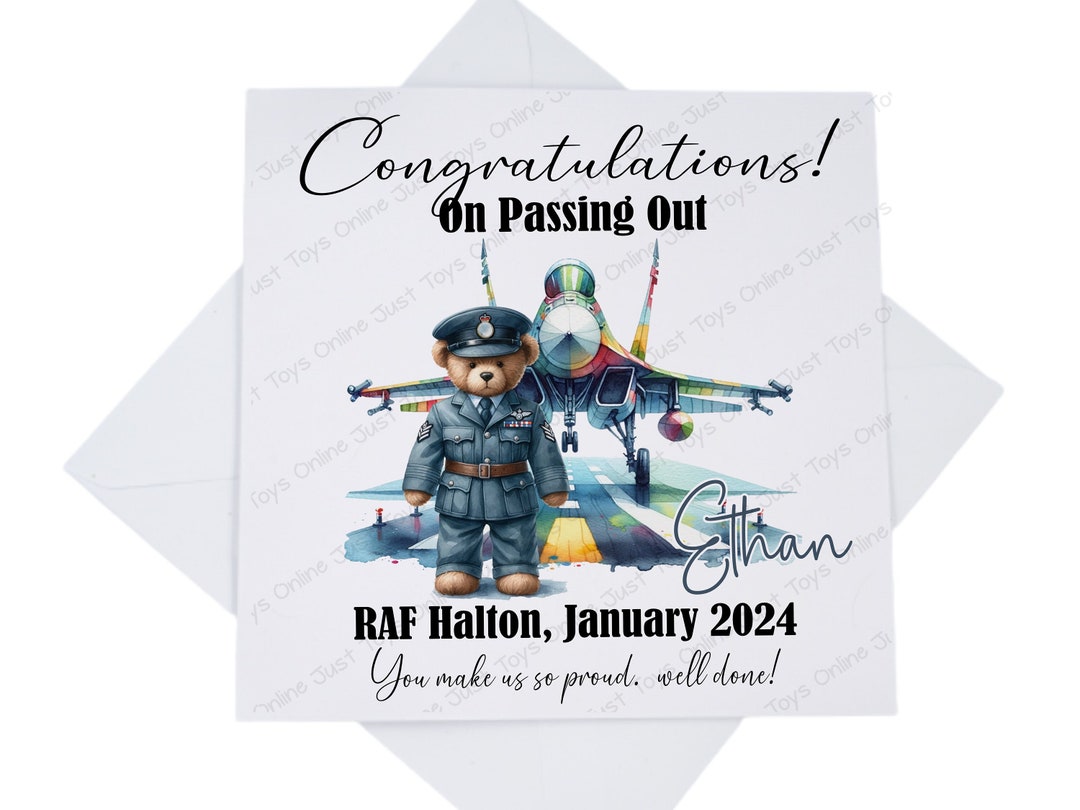 Passing Out Card, Personalised RAF Royal Air Force Passing Out Parade ...