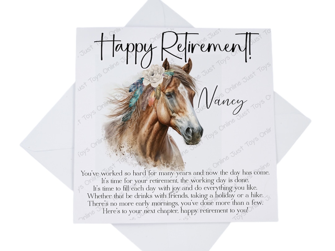 Happy Retirement Card, Personalised Retirement Card With Poem Verse, on ...