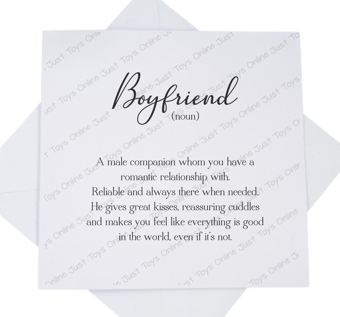 Boyfriend Card, Definition Card, Descriptive Card Any Occasion ...