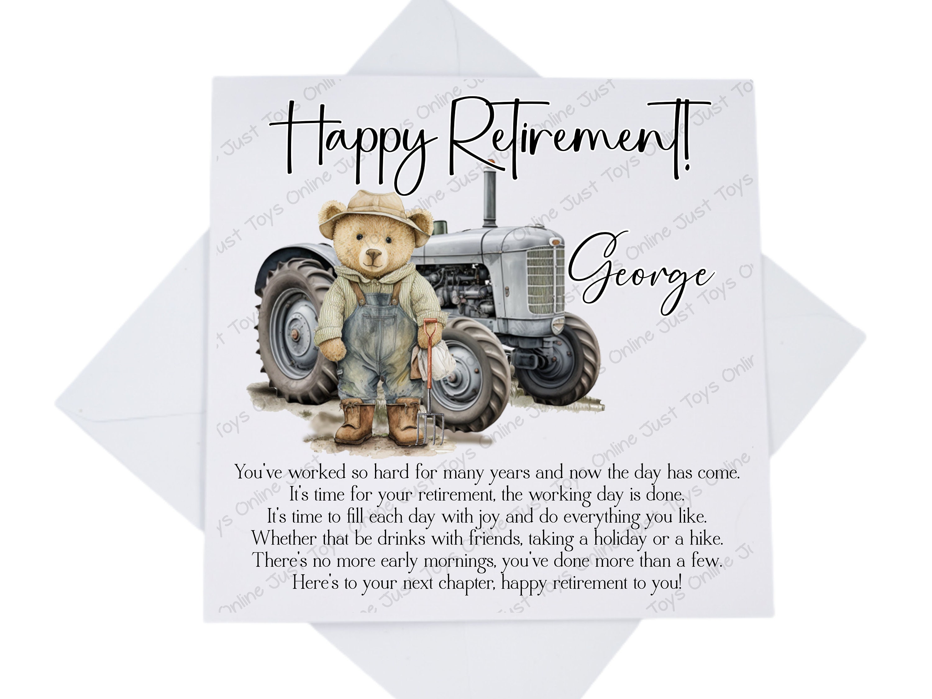 Happy Retirement Card, Personalised Retirement Card With Poem Verse, on ...