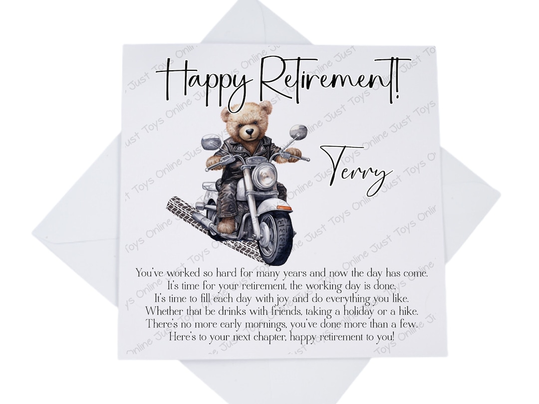 Happy Retirement Card, Personalised Retirement Card With Poem Verse, on ...
