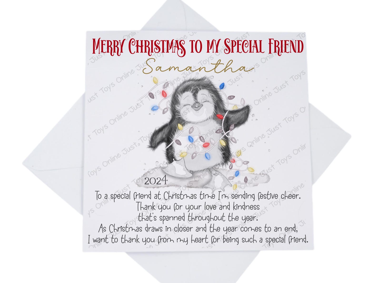 Special Friend Christmas Card, Personalised Christmas Card, Best Friend ...