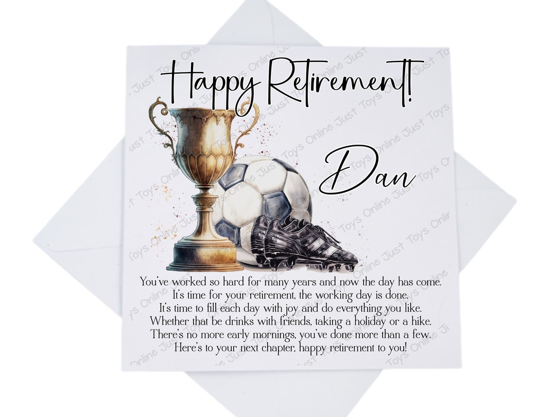 Happy Retirement Card, Personalised Retirement Card With Poem Verse, on ...