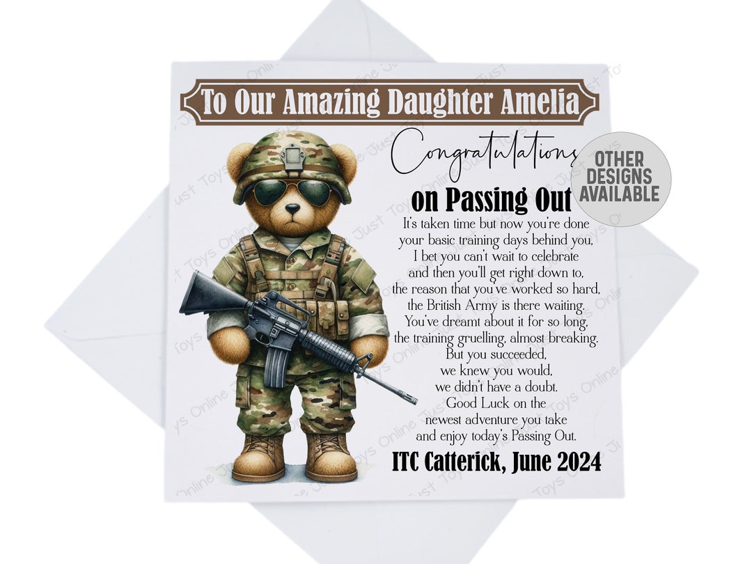 Passing Out Card, Personalised Army Soldier Passing Out Parade ...