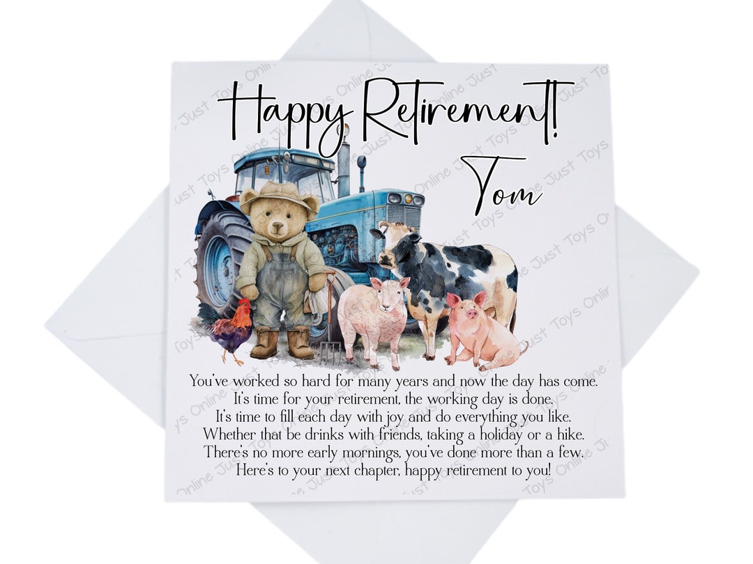Happy Retirement Card, Personalised Retirement Card With Poem Verse, on ...