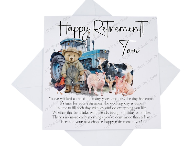Happy Retirement Card, Personalised Retirement Card With Poem Verse, on ...
