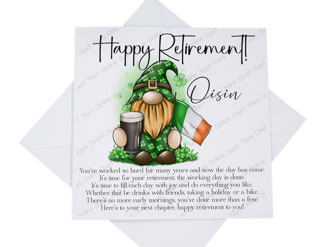 Happy Retirement Card, Personalised Retirement Card With Poem Verse ...