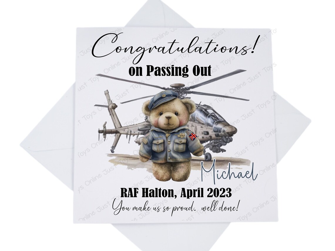 Passing Out Card, Personalised RAF Royal Air Force Passing Out Parade ...