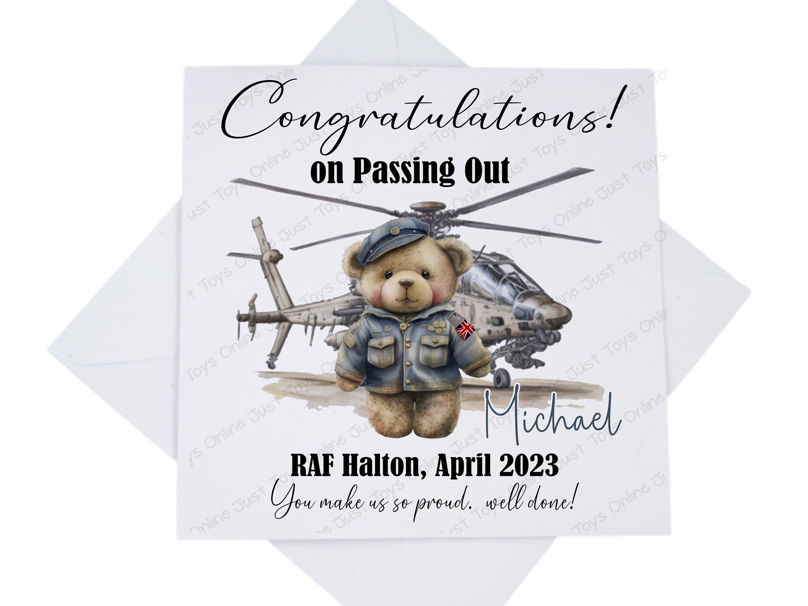 Passing Out Card, Personalised RAF Royal Air Force Passing Out Parade ...