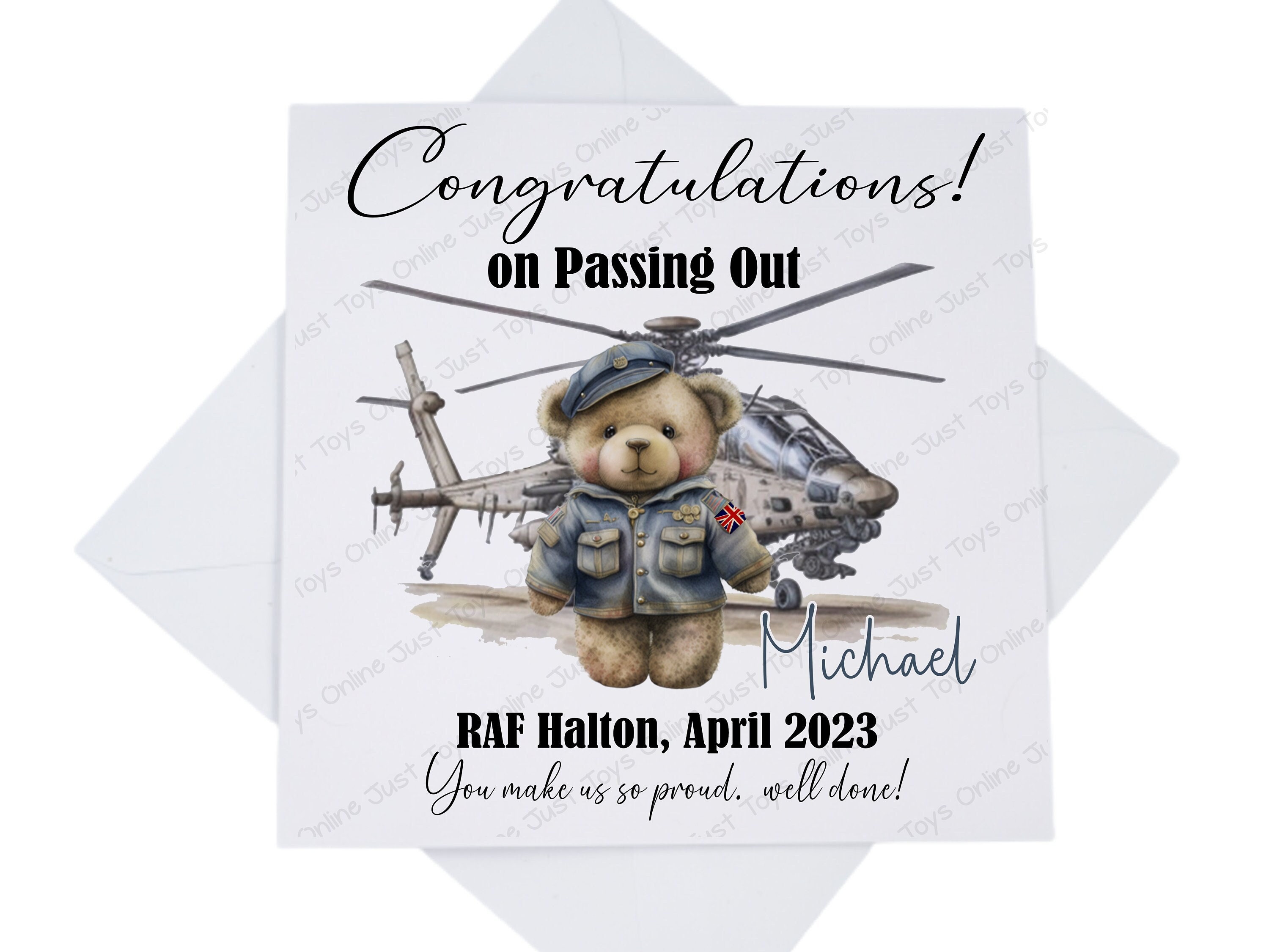 Passing Out Card, Personalised RAF Royal Air Force Passing Out Parade ...