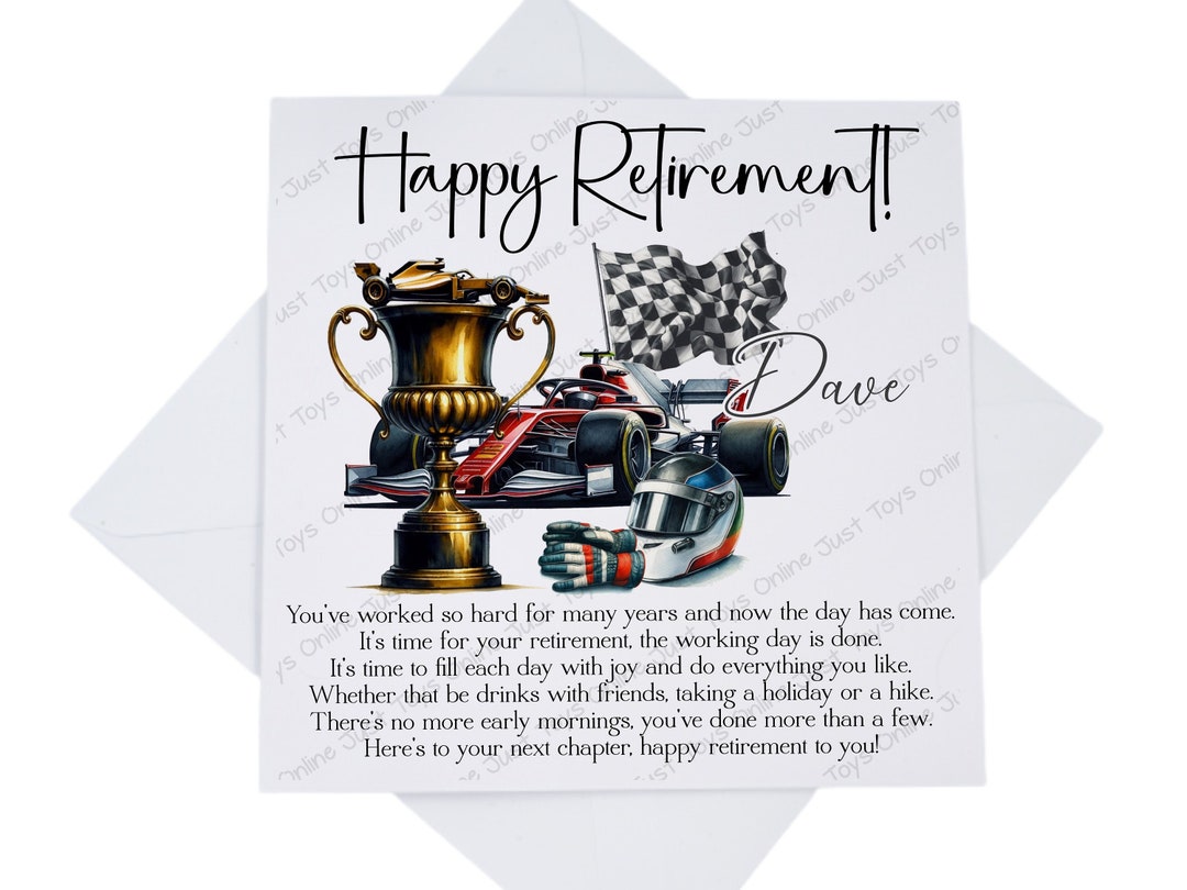 Happy Retirement Card, Personalised Retirement Card With Poem Verse ...