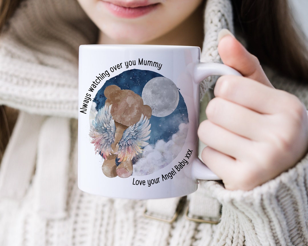 Baby Loss Mug, Angel Baby Personalised Mug, Bereavement Sympathy ...