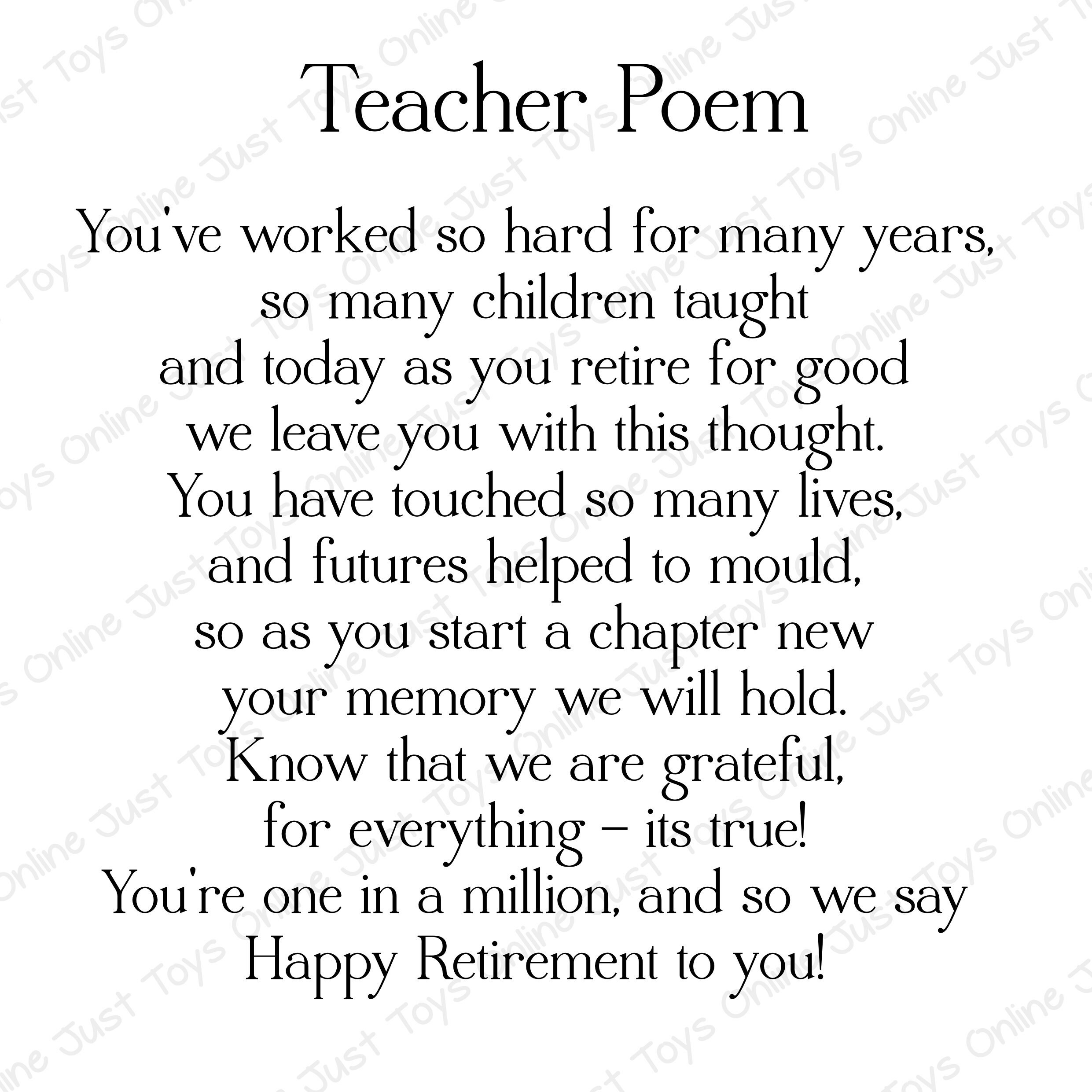 Happy Retirement Card, Personalised Retirement Card With Poem Verse, on ...