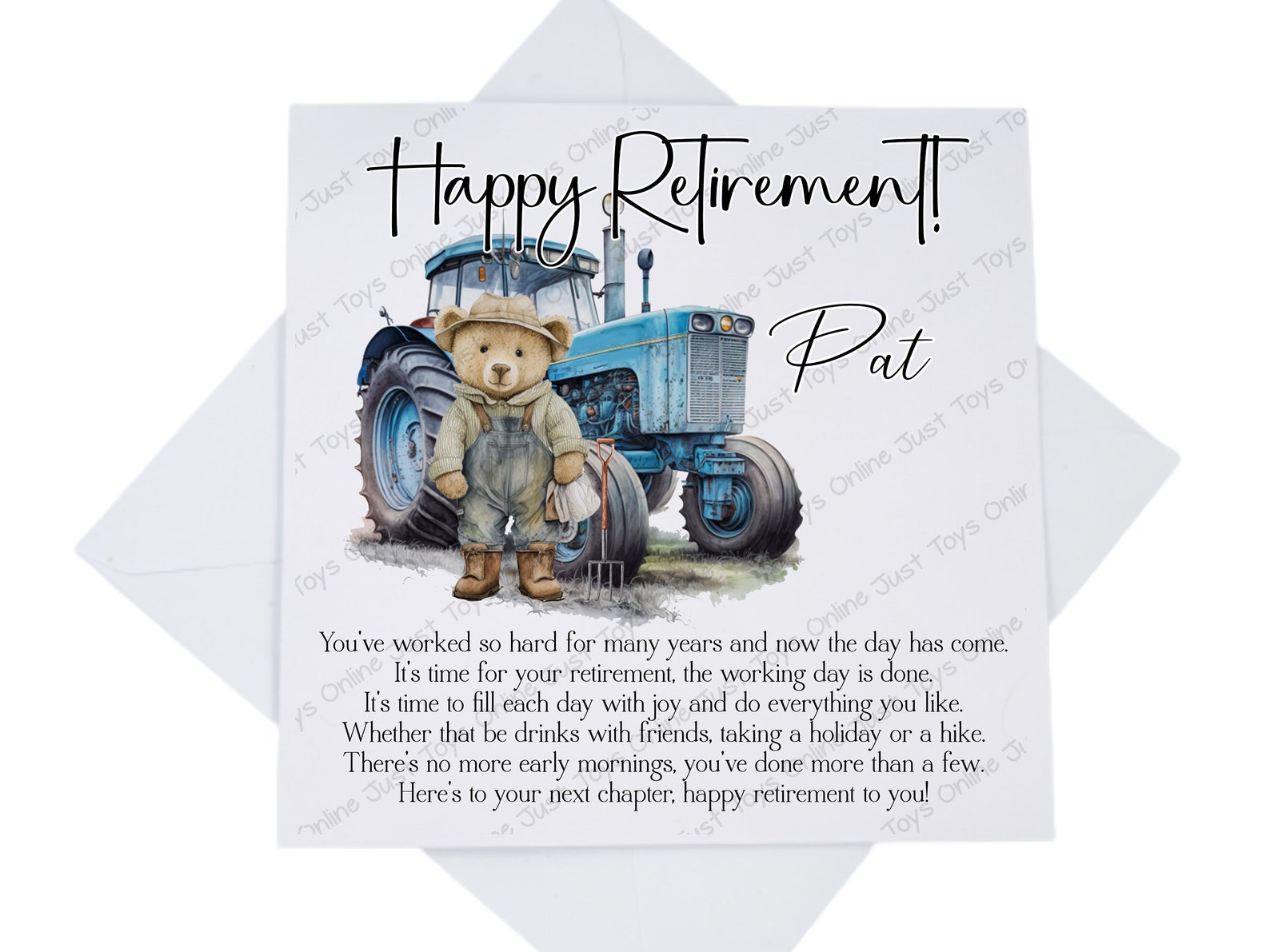 Happy Retirement Card, Personalised Retirement Card With Poem Verse, on ...