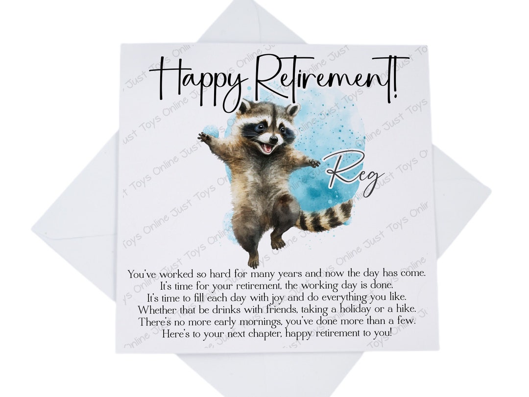 Happy Retirement Card, Personalised Retirement Card With Poem Verse, on ...