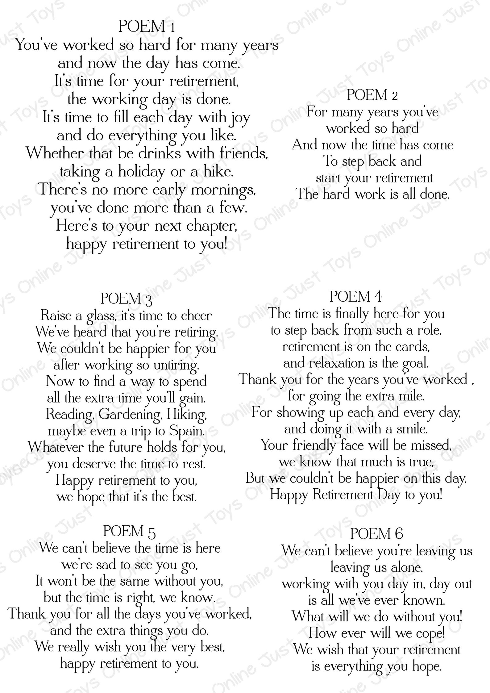 Happy Retirement Card, Personalised Retirement Card With Poem Verse, on ...