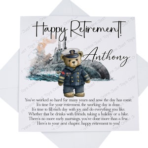 Happy Retirement Card, Personalised Retirement Card With Poem Verse, on ...