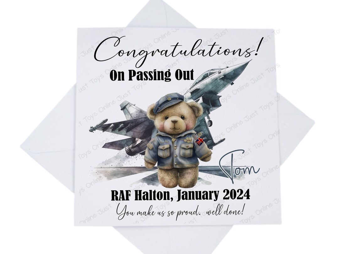 Passing Out Card, Personalised RAF Royal Air Force Passing Out Parade ...