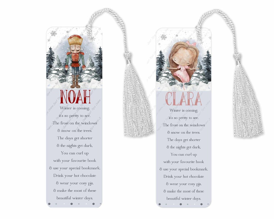 Personalised Nutcracker Bookmark, Soldier or Ballerina Christmas Gift ...