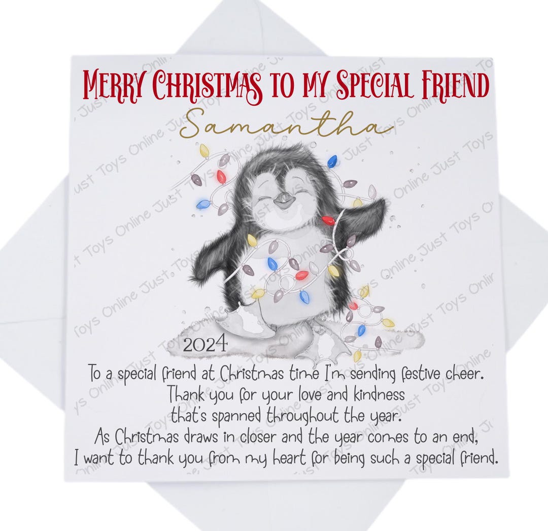 Special Friend Christmas Card, Personalised Christmas Card, Best Friend ...