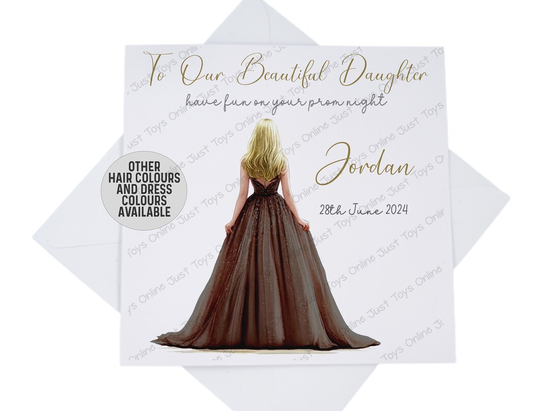 Personalised Prom Card, Card for School or University Leavers Ball, on ...