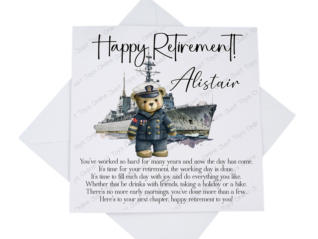 Happy Retirement Card, Personalised Retirement Card With Poem Verse, on ...