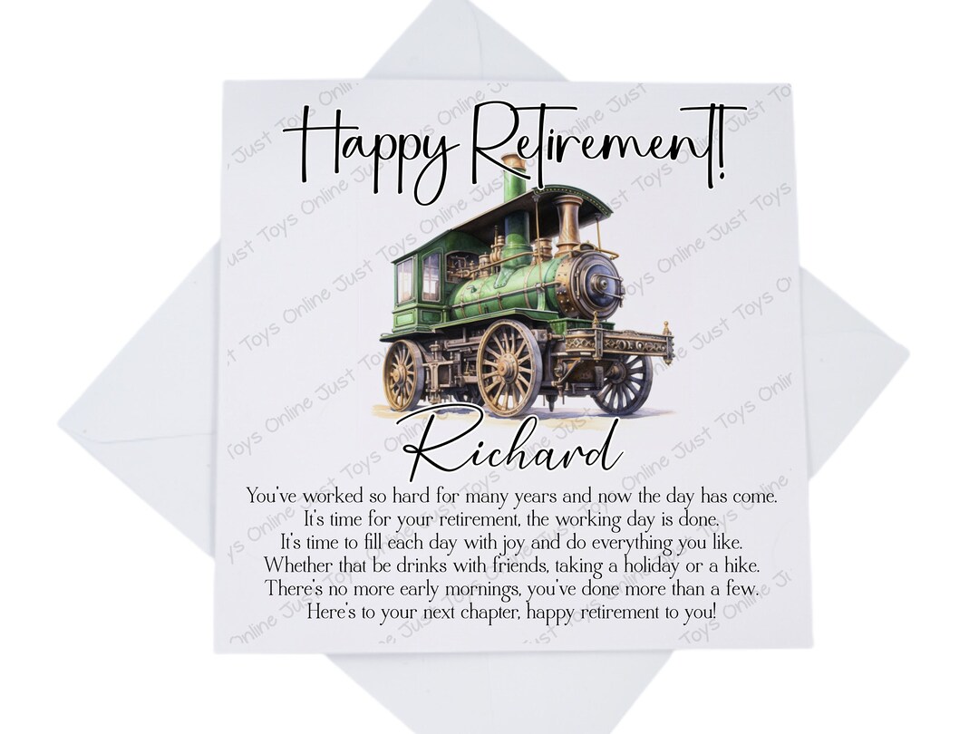 Happy Retirement Card, Personalised Retirement Card With Poem Verse, on ...