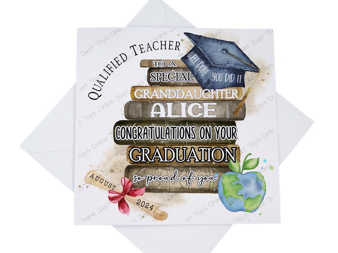 Personalised Teacher Graduation Card, Newly Qualified Teacher Card ...