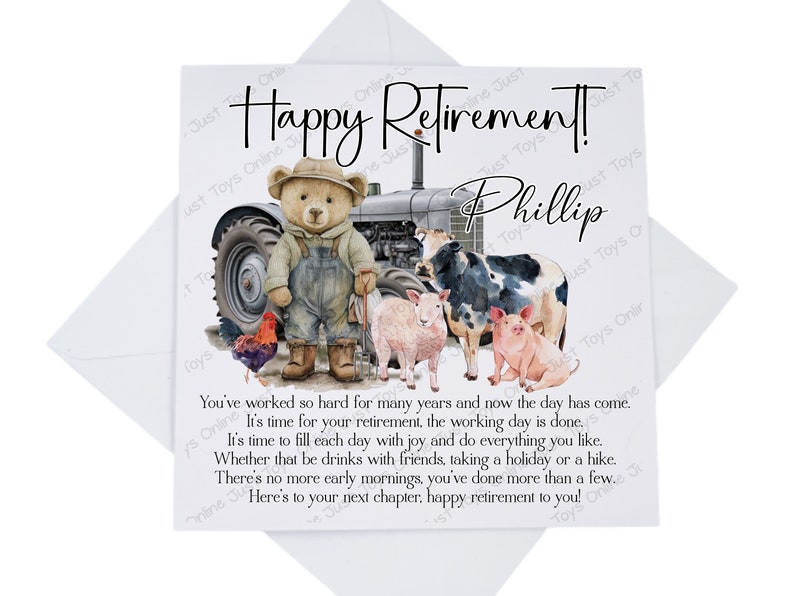 Happy Retirement Card, Personalised Retirement Card With Poem Verse, on ...