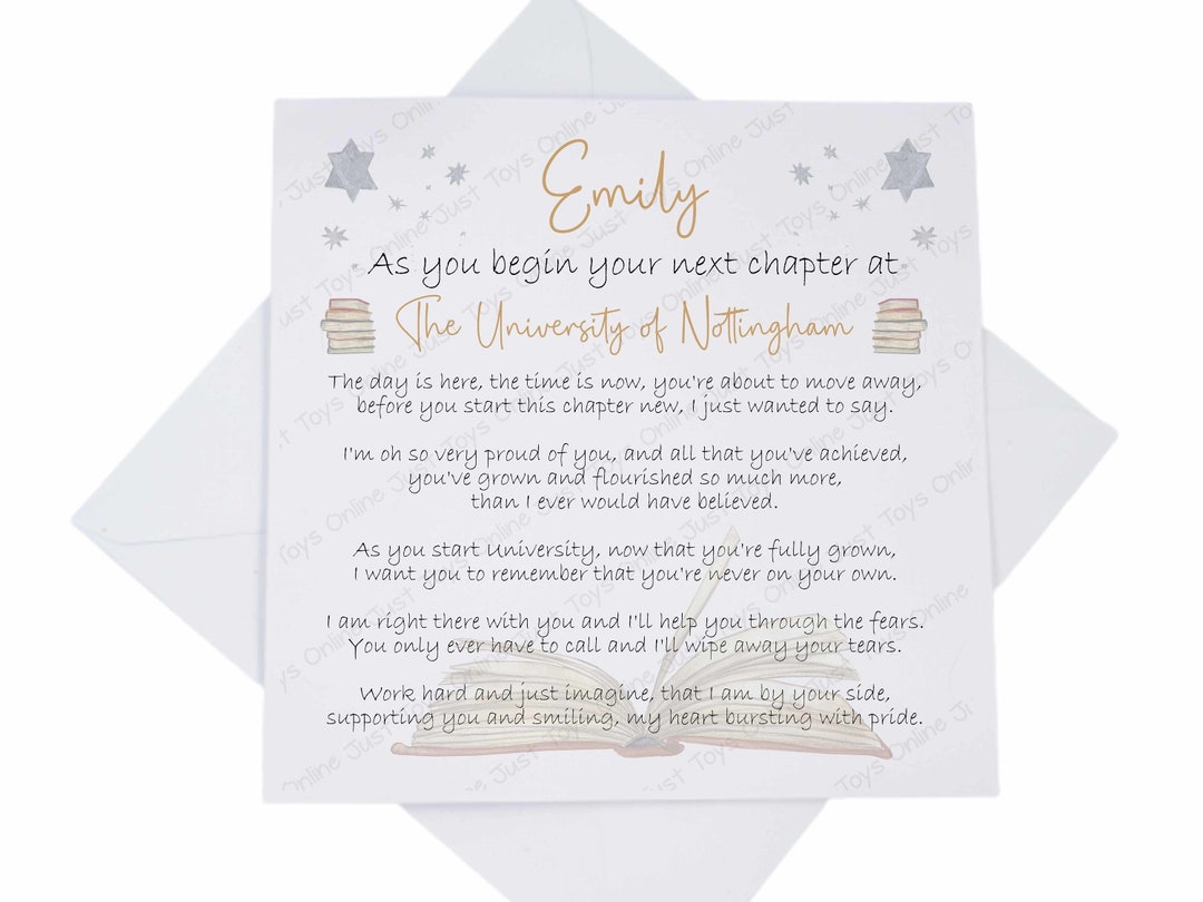 Personalised Congratulations Moving to University Card Son - Etsy