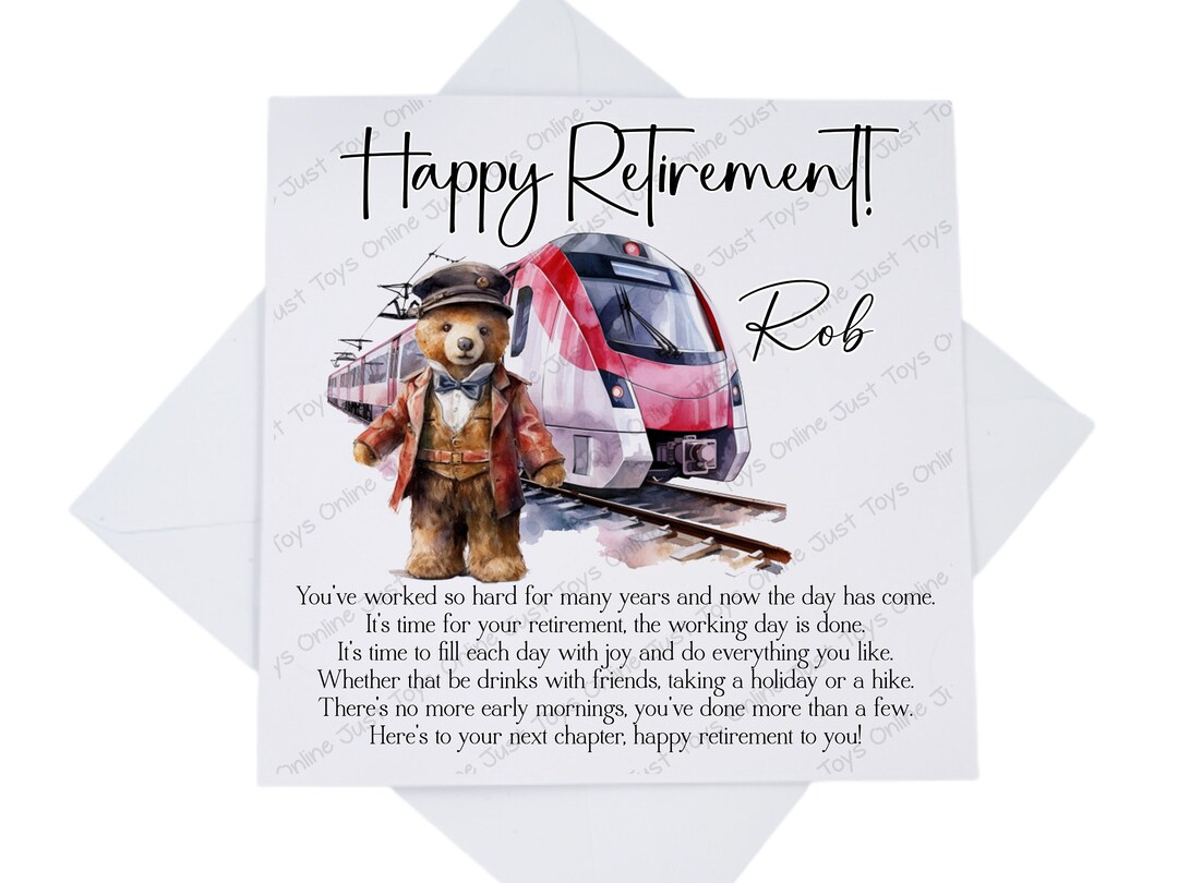 Happy Retirement Card, Personalised Retirement Card With Poem Verse, on ...