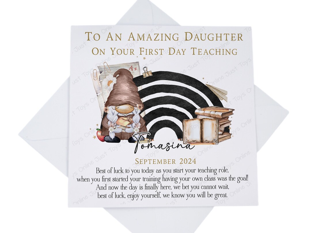 Personalised New Teacher Card, Newly Qualified Teacher Card, Student ...