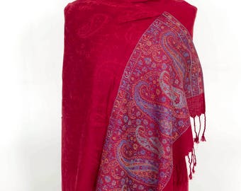 Red shawl | Etsy