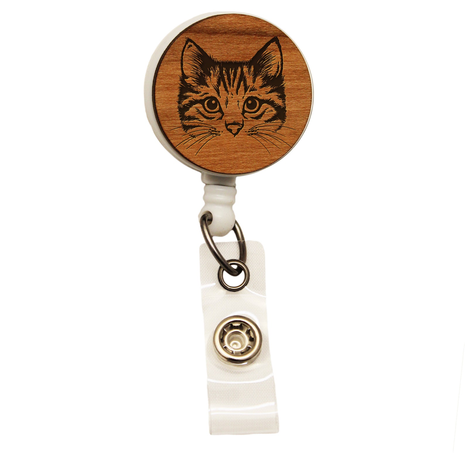 Cat Retractable Badge Reel Kitty ID Holder Gift Idea - Etsy