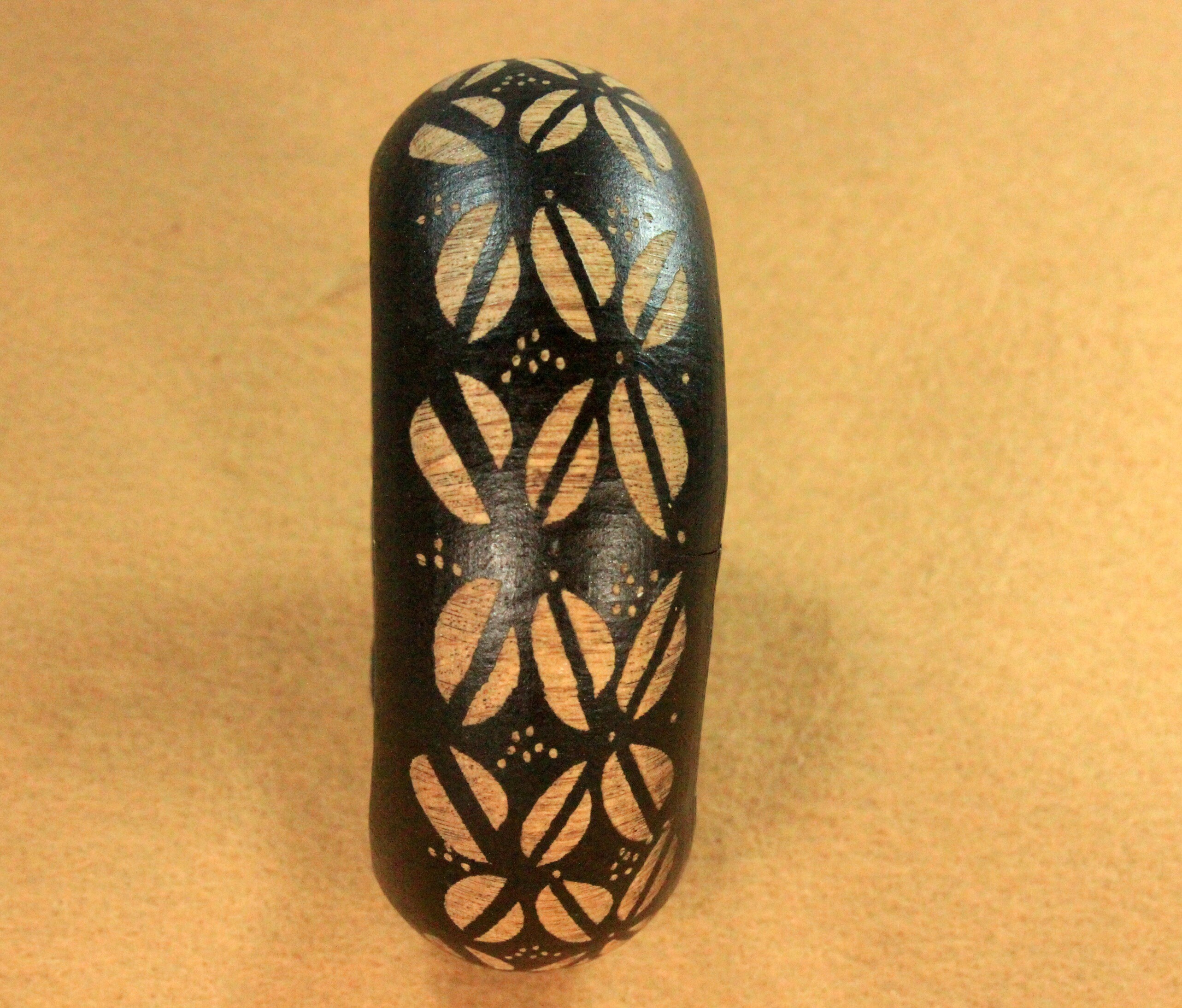 Hand Carved Wooden Bracelet With Engraved Floral Design. - Etsy