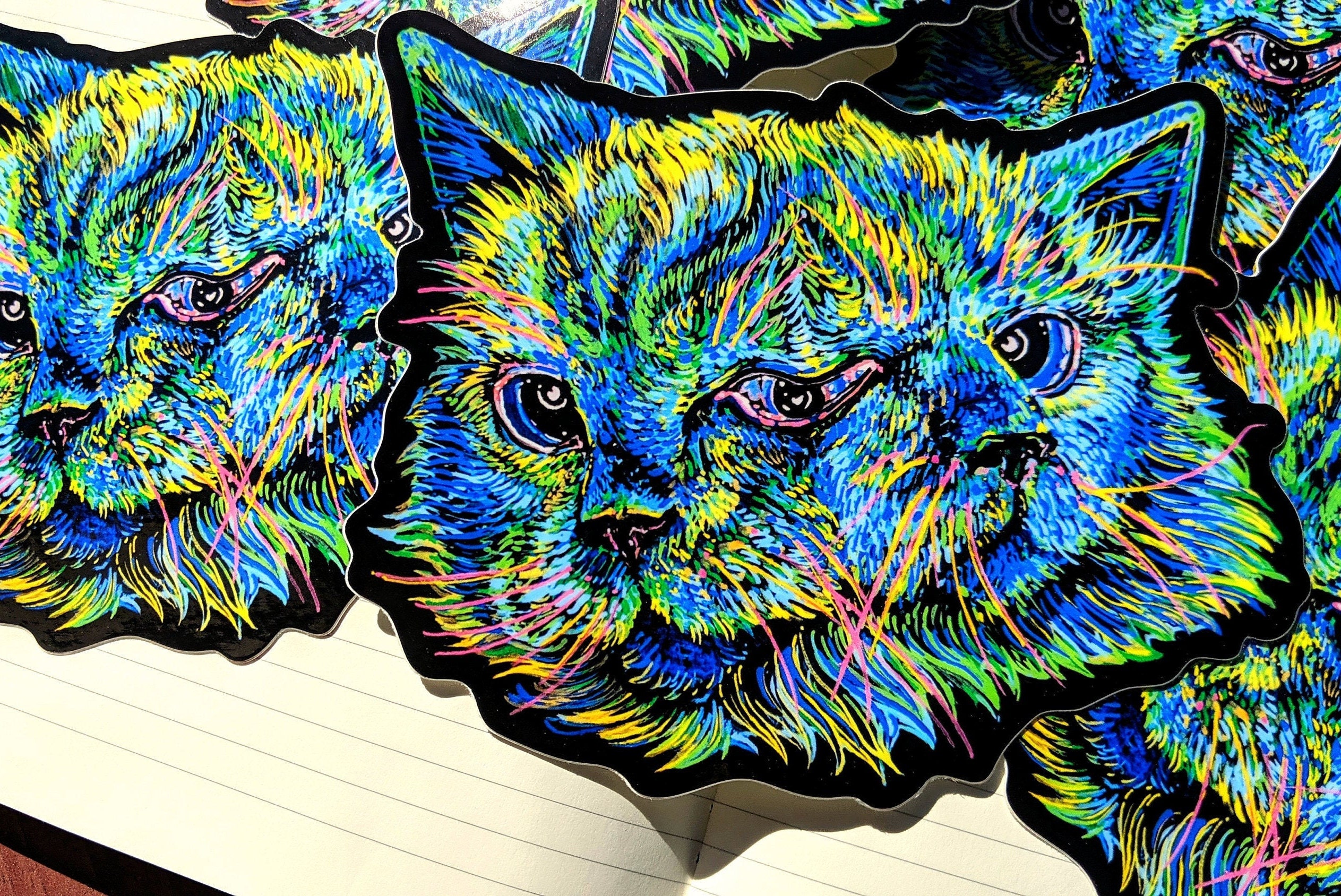 Janus Cat Vinyl Sticker Frankenlouie the Diprosopus Feline - Etsy