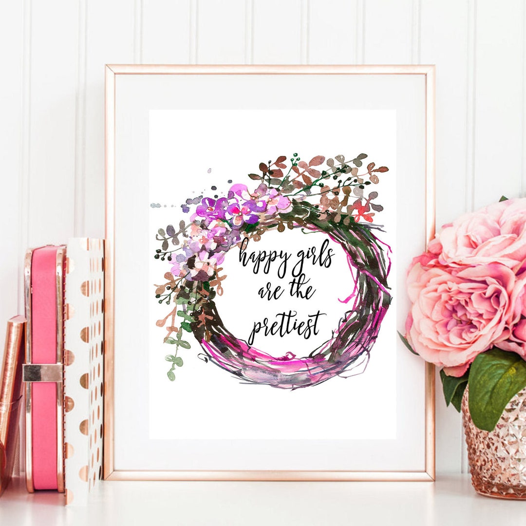 Happy Girls Sign, Prettiest Sign, Audrey Hepburn Sign, the Prettiest ...