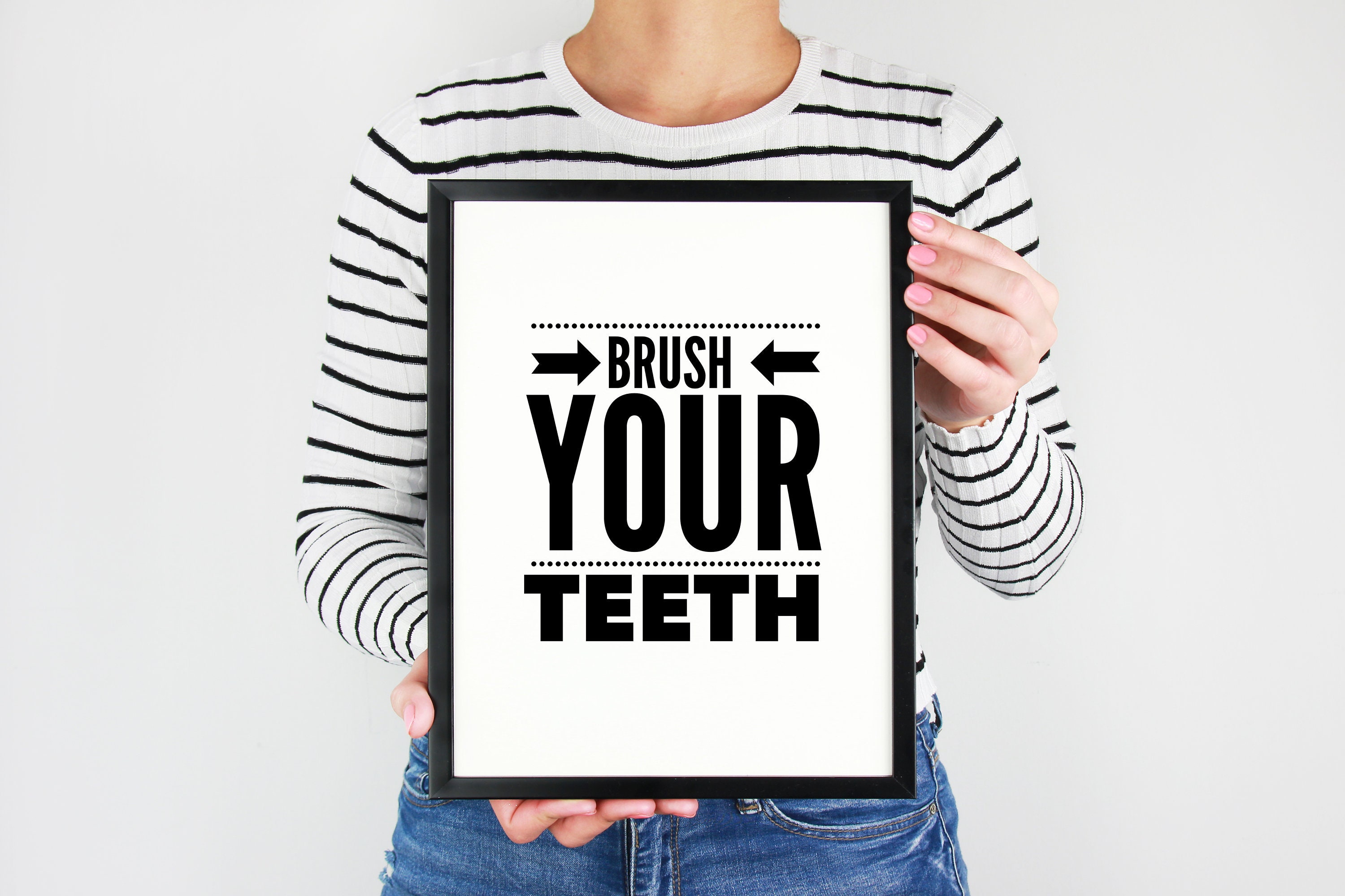 Brush Your Teeth Brush Your Teeth Art Teeth Brush Sign - Etsy Ireland