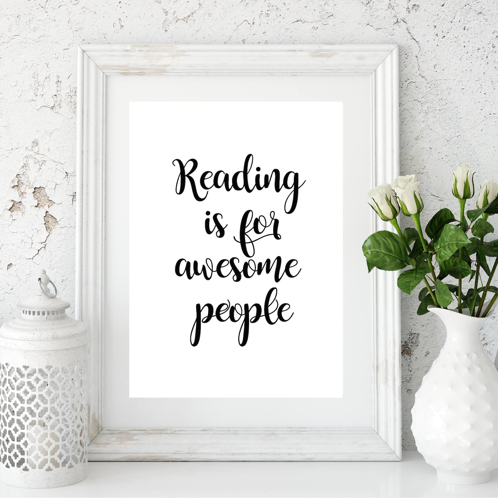 Reading is for Awesome People Reading Sign Library Sign - Etsy