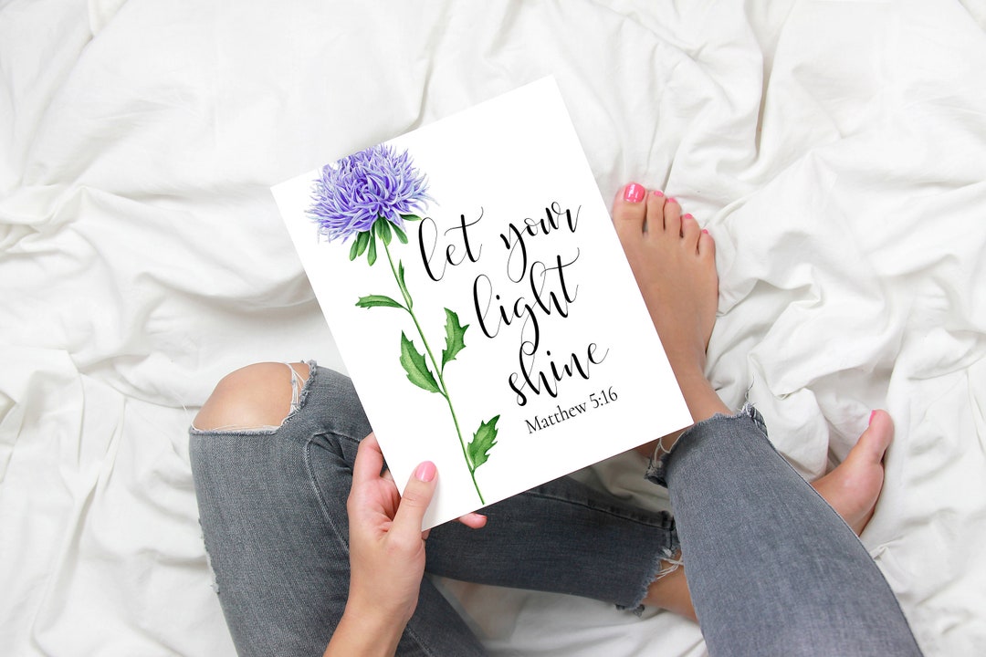 Let Your Light Shine, Matthew 5 16, Bible Verse Art, Let Your Light ...