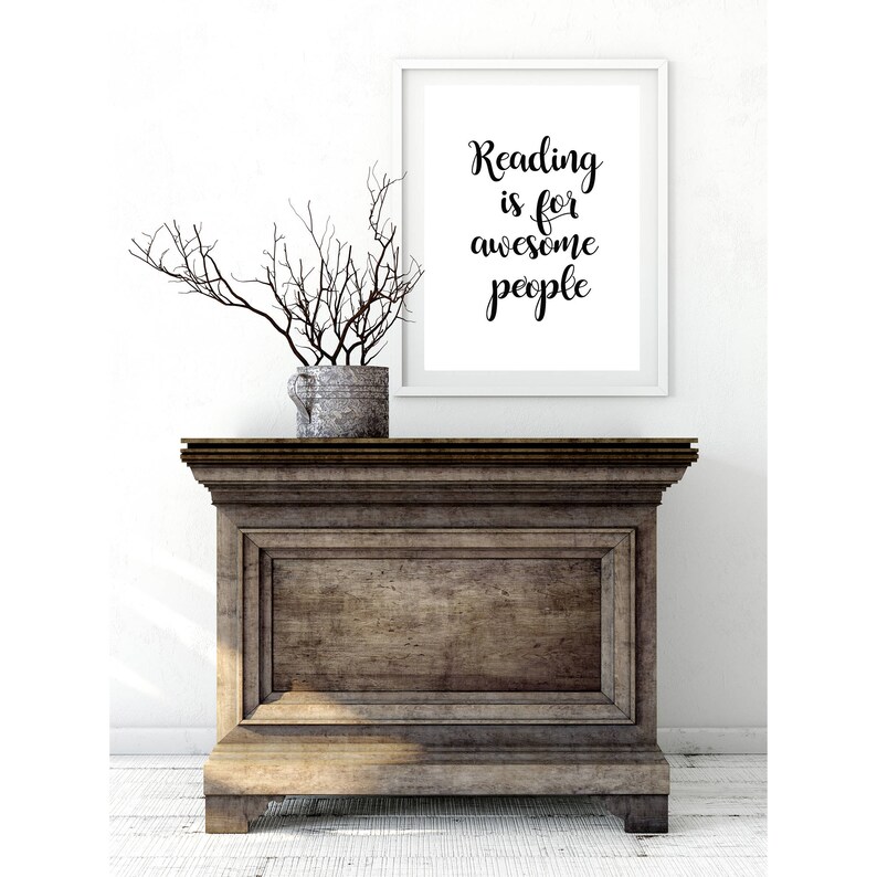 Reading is for Awesome People Reading Sign Library Sign - Etsy