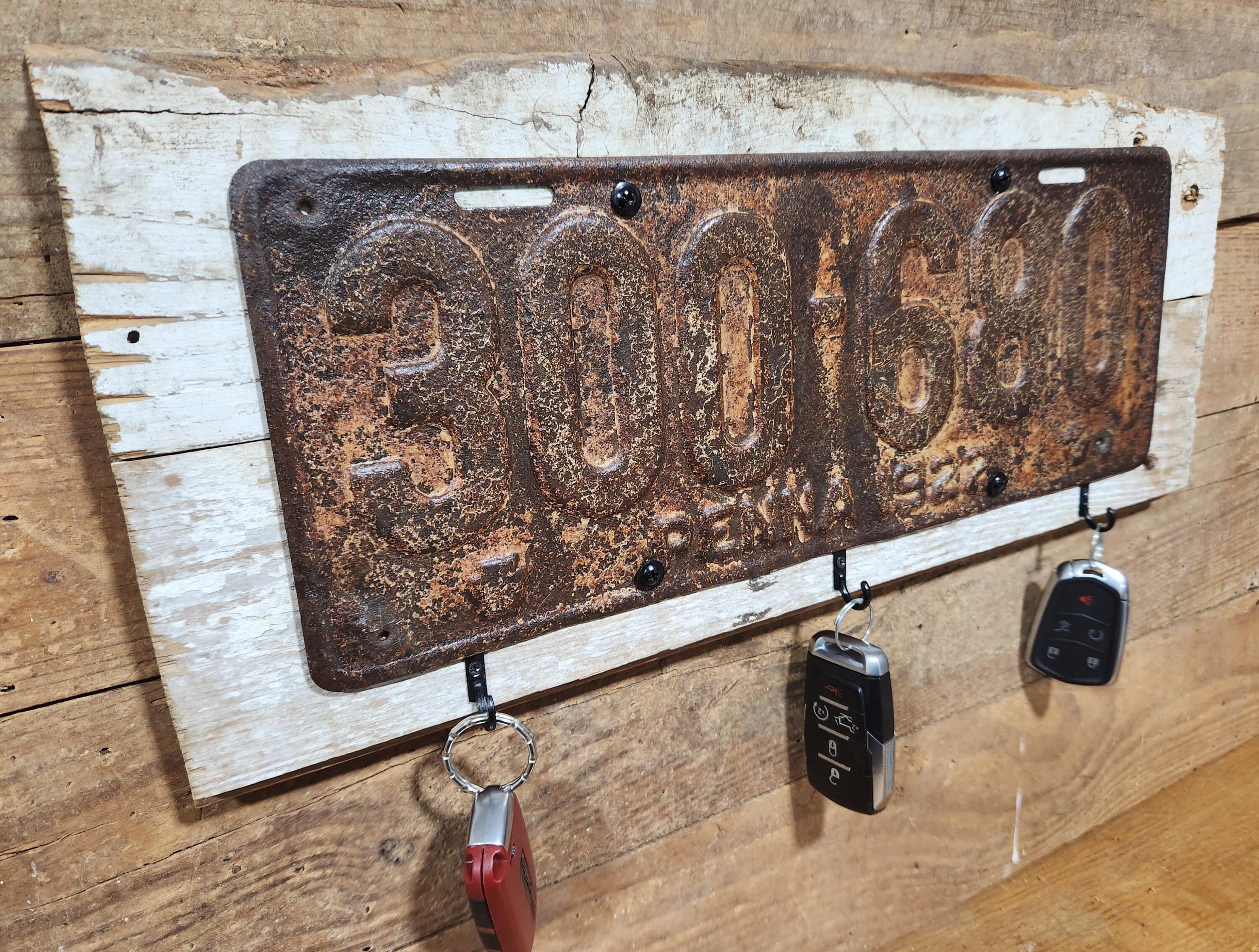 1922 Pennsylvania Antique License Plate Wall Hanging Key Holder - Etsy