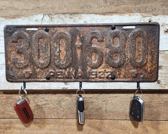 1963 New York Vintage License Plate Wall Hanging Key Holder - Etsy
