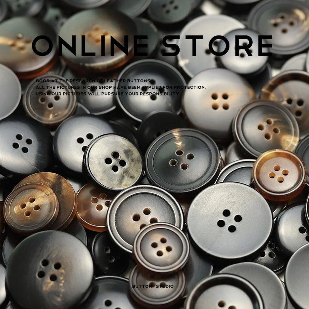 4-hole Resin Buttons: Flat Plain Craft Buttons YO358-#1 - Etsy