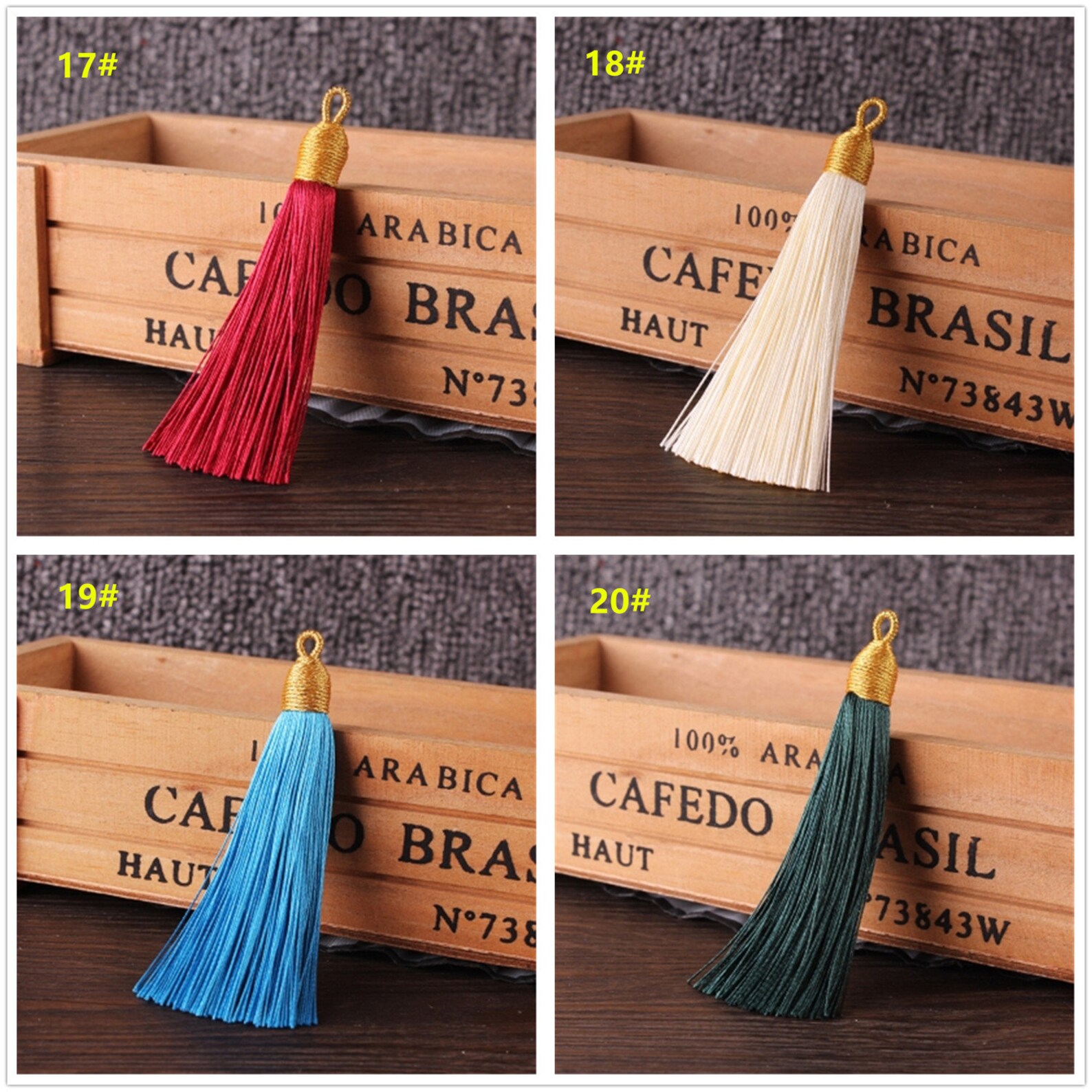 23 Color to Choose 80mm Gold Weaving Cap Tassels silk Tassel | Etsy