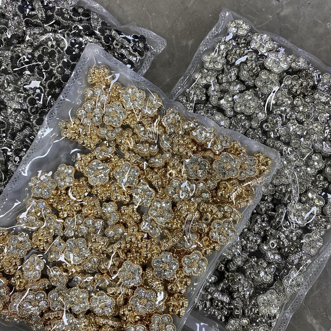 12mm Metal Shank Buttons: Gold & Silver, DIY Crafts YS514 - Etsy