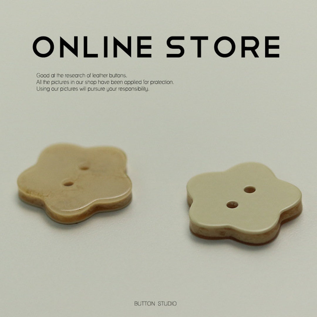 24mm Flower Resin Buttons: 4-hole Flat Buttons for DIY Crafts (2/10pcs ...