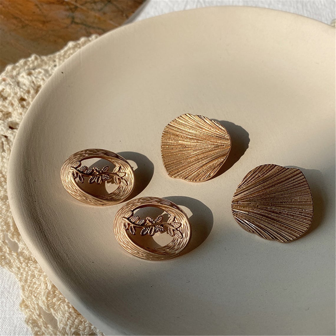 Gold Shell Metal Shank Buttons: DIY Sewing Crafts YS019 - Etsy