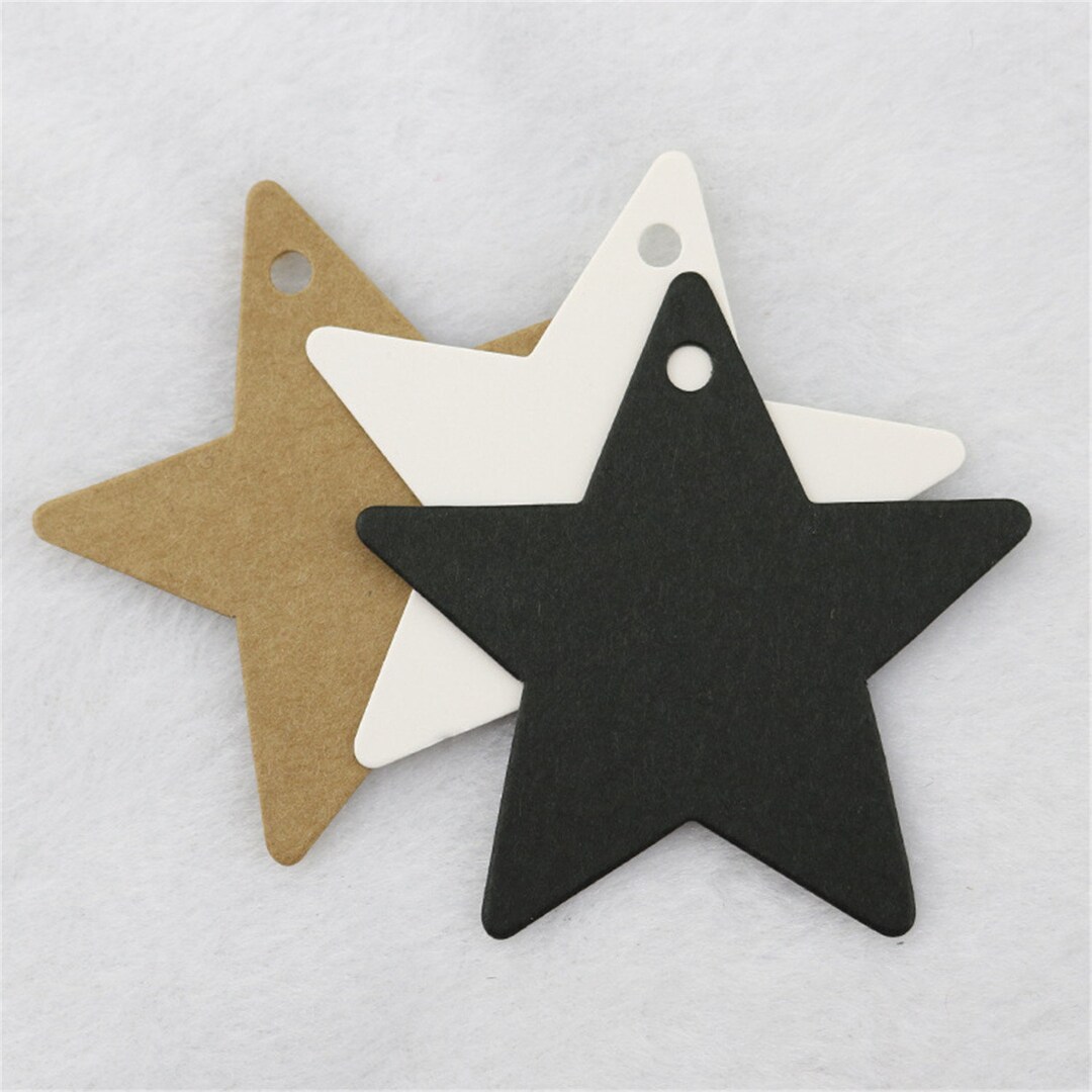 50pcs 60*60mm Star Kraft Paper Tags for Gifts, Labeling, Sales Tags ...